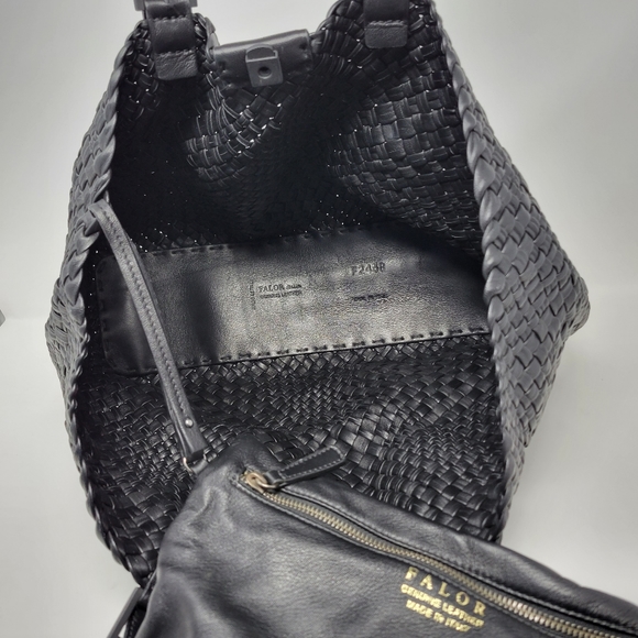 Falor | Bags | Falore Woven Leather Tote Bag | Poshmark